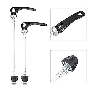 Dilwe 2pcs Bike Skewers, Alloy Quick Release Skewer Set Bike Replacement Repair Parts Accessory for Road Bike Bike