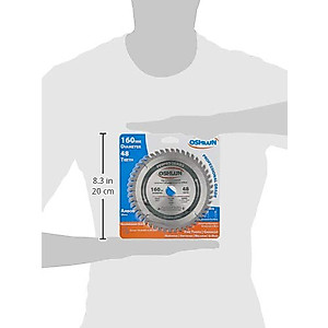 Oshlun SBFT-160048 160mm 48 Tooth FesPro Crosscut ATB Saw Blade with 20mm Arbor for Festool TS 55 EQ, DeWalt DWS520, and Makita SP6000K