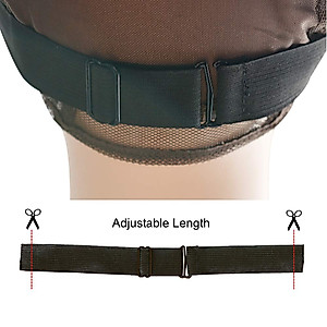 5Pcs Black Elastic Bands Adjustable Wig Band Sewing Wigs Making Tools for Making Wig Cap Accessories (2.5cm)