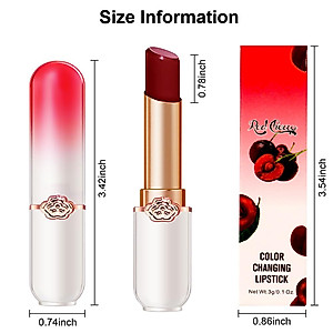 BINGBRUSH 2Pcs Color Changing Lipstick Queen,Long Lasting Lip Care Moisturizer Lip Balm Magic Lip Gloss Lip Tint Stain Glossly Makeup Lipstick Set for Women