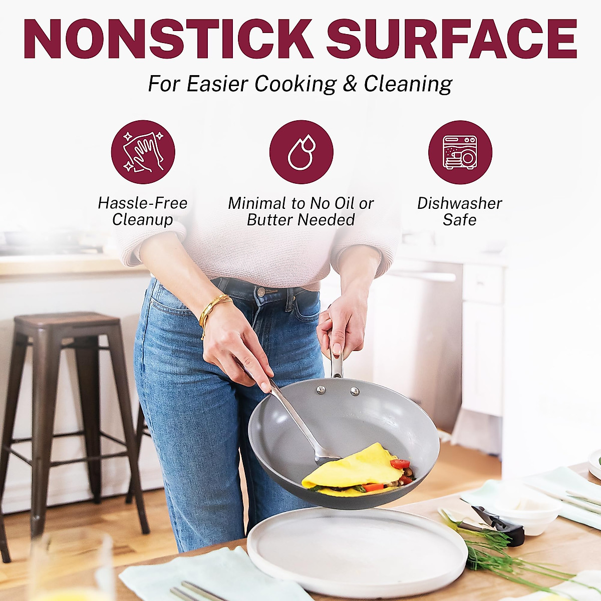 Granitestone 13 Pc Ceramic Pots and Pans Set Non Stick Cookware Set, Kitchen Cookware Sets, Pot and Pan Set, Hard Anodized Ceramic Cookware Set, Nonstick Cookware Set, Dishwasher Safe