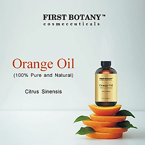First Botany, 100% Pure Orange Essential Oil - Premium Orange Oil for Aromatherapy, Massage, Topical & Household Uses - 1 fl oz (Orange)