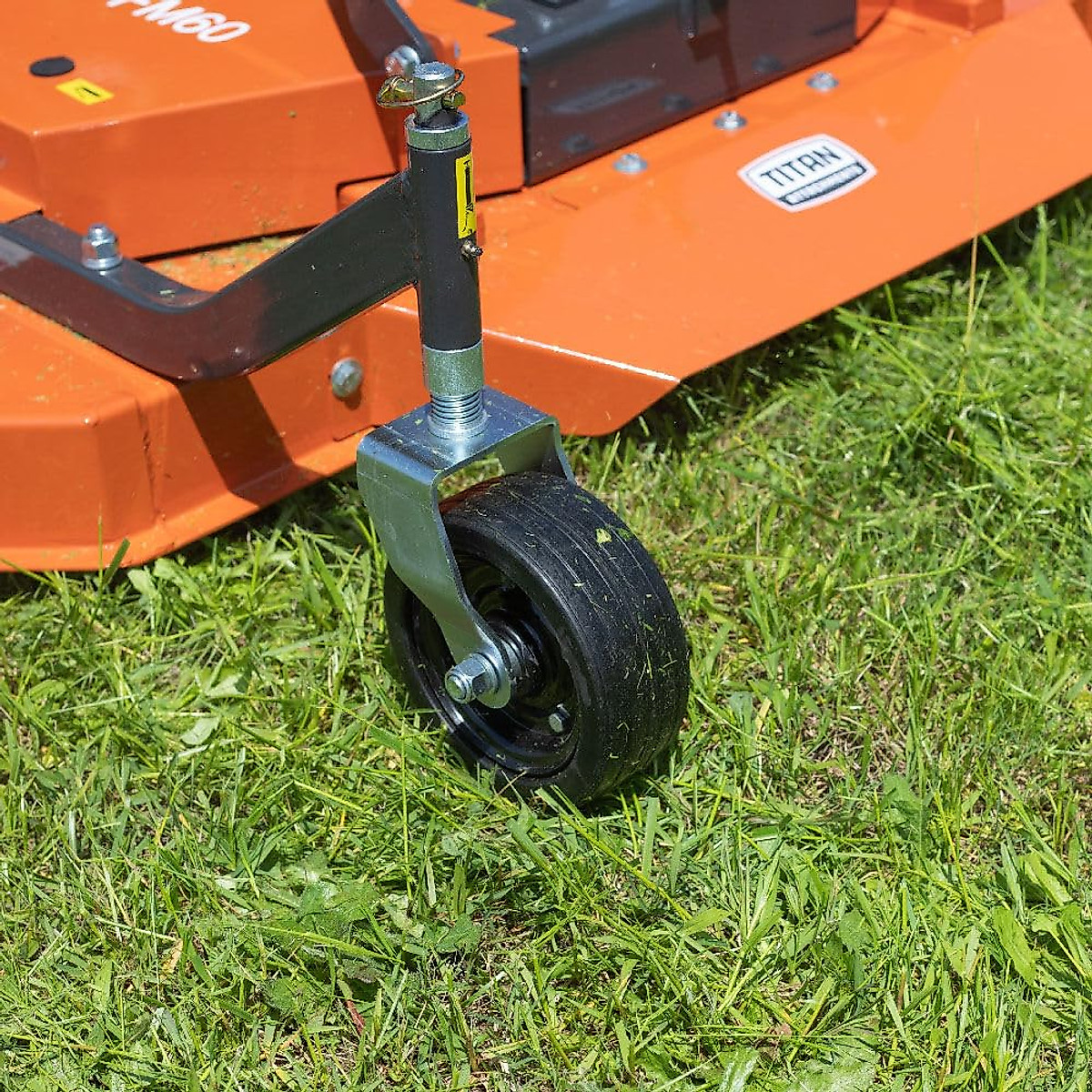 Titan Attachments 3 Point PTO Finish Mower, 48" Cutting Width, Category 1 Hitch, Rear Discharge, Requires 18-30 HP Tractor, Low-Noise Cast Iron Gearbox