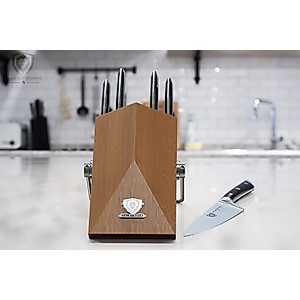Dalstrong Knife Block Set - 5 Piece - Gladiator Series - with Modular, Multi-Level Block - German High Carbon Steel - Premium ABS Black Handles - NSF Certified