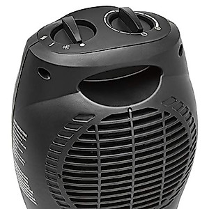 Amazon Basics 1500W Ceramic Personal Heater with Adjustable Thermostat, Black