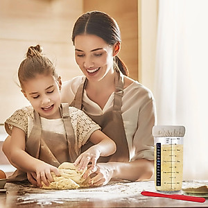 Tyniaide 24 Oz Sourdough Starter Kit – Extra Thermometer Strips and Breathable Covers Included in Sourdough Starter Jar – A Perfect Sourdough Bread Starter Kit for Beginners to Expert