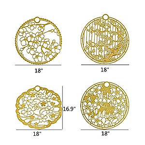 8 Pack Metal Bookmarks,Golden Hollow Bookmark for Book Lovers, Writers, Readers, Children, Teens,Adults,Men, Women