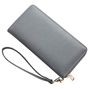Women Wristlet Wallet with Cell Phone Holder Zip Around Handbag
