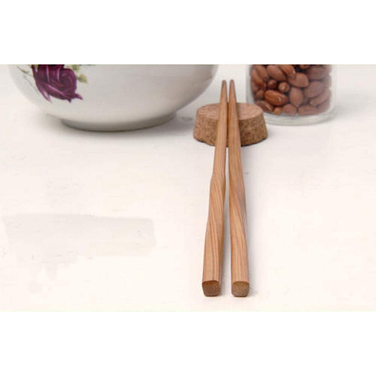 JapanBargain 4811, Bamboo Chopsticks Reusable Japanese Chinese Korean Wood Chop Sticks Hair Sticks, Dishwasher Safe, 10 Pair Gift Set