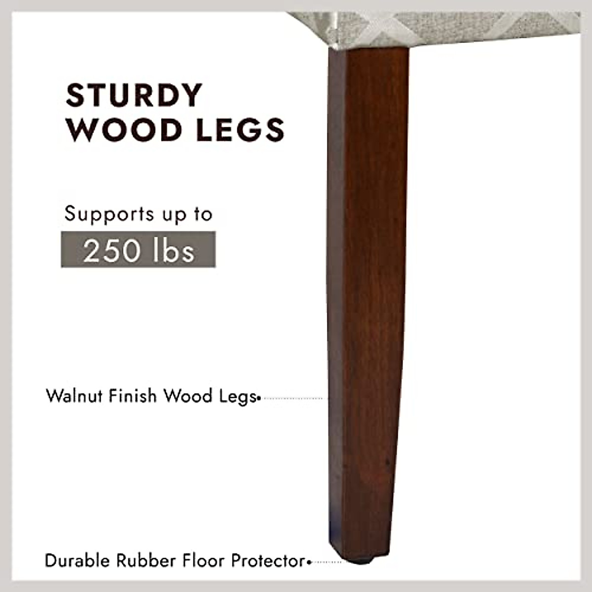 HomePop Parsons Classic Upholstered Accent Dining Chair, Set of 2, Pewter Grey and Lattice Cream