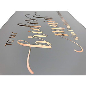 Wedding Party Thank You Cards - Rose Gold Foil Stamped Letterpress - 13 Cards + Envelopes Included for Bridal Party