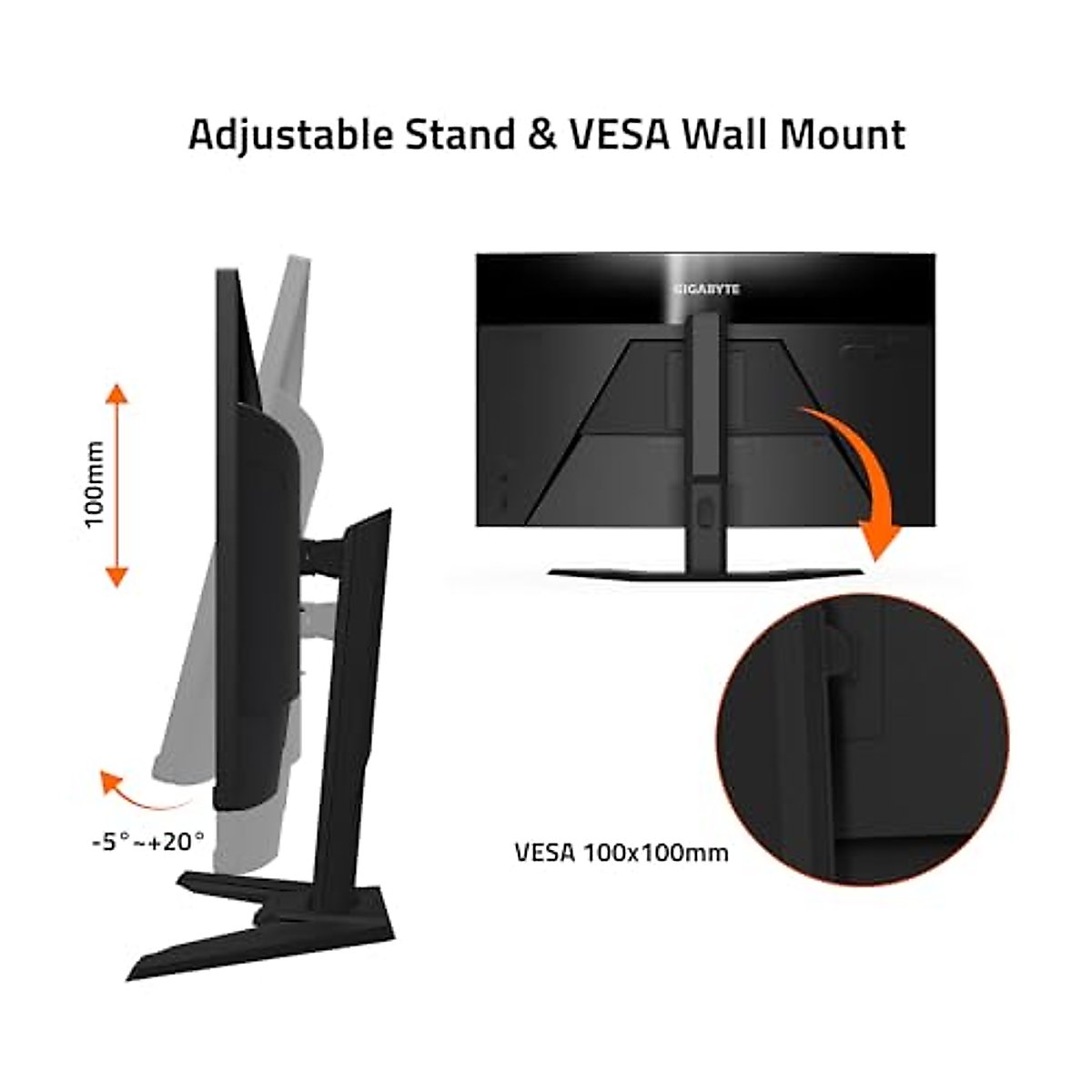 GIGABYTE M32UC 32" 144Hz (160Hz OC) 4K UHD Curved Gaming Monitor, SS VA, 3840x2160 Display, 1ms Response Time (MPRT), 1x DisplayPort 1.4, 2x HDMI 2.1, 1x USB Type-C, 4x USB 3.2