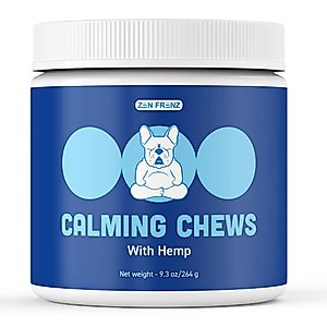 Zen Bites - Calming Chews for Pets - 120 Count - Organic Hemp Treats for Dogs & Cats - Stress Relief - Promotes Relaxation - Thunderstorms - Fireworks - Travel Friendly