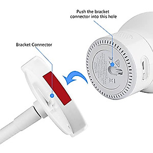 Clip Mount for Eufy Baby Monitor Camera, Flexible Gooseneck Baby Monitor Holder for Crib Without Tools or Wall Damage - White