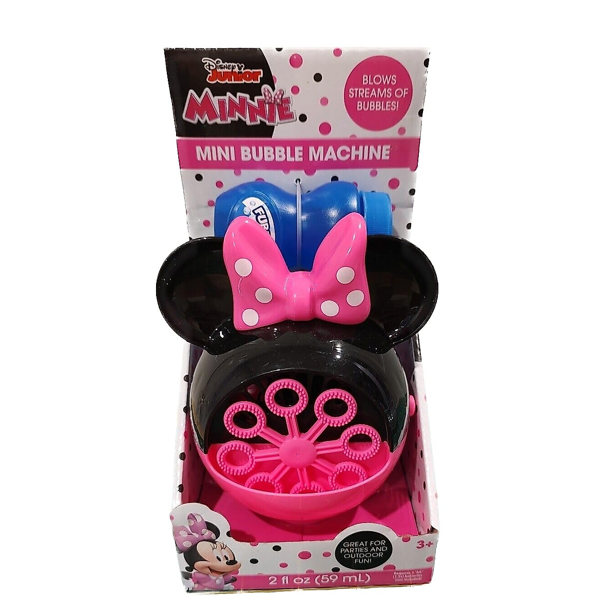Disney Junior Minnie Bubble Machine with Bubble Solution