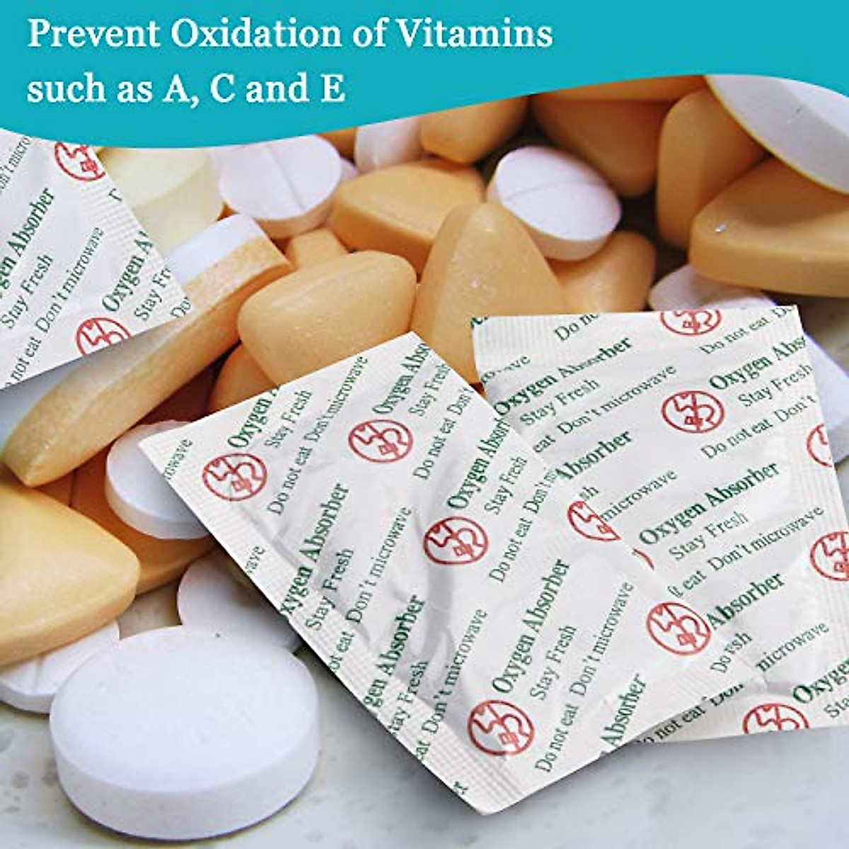 ATSAMFR 500cc(50Packets) Food Grade Oxygen Absorbers Packets for Long Term Food Storage,Oxygen Absorbers for Home Made Jerky