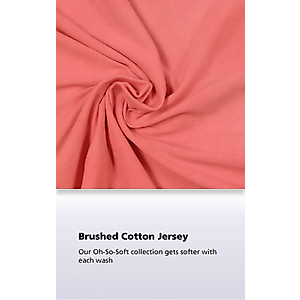 PajamaGram Cotton Womens Pajama Sets - Summer Pajamas for Women, Coral, M 10-12