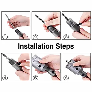 500mm / 19.68 inch SDS Max Shank Connecting Rod with a Pilot Drill Bit for Concrete Cement Hole Saw (Rod: 500mm SDS Max)
