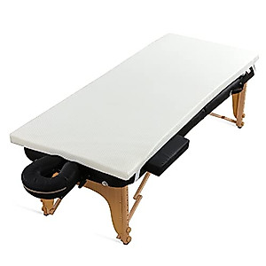 HOMBYS Memory Foam Massage Bed Mattress Topper with Removable Cover, Massage Table Mattress Topper with Elastic Bands, Non-Slip Lash Bed Cushion Only (Bed Not Included)