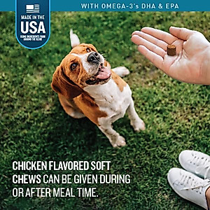 VetIQ Hip & Joint Supplement for Dogs, Anti Inflammatory Joint Support, Glucosamine, MSM, and Krill, Chicken Flavored Soft Chews, 60 Count