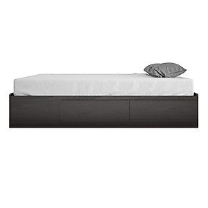 Ameriwood Home Full Platform Bed with Drawers, Espresso