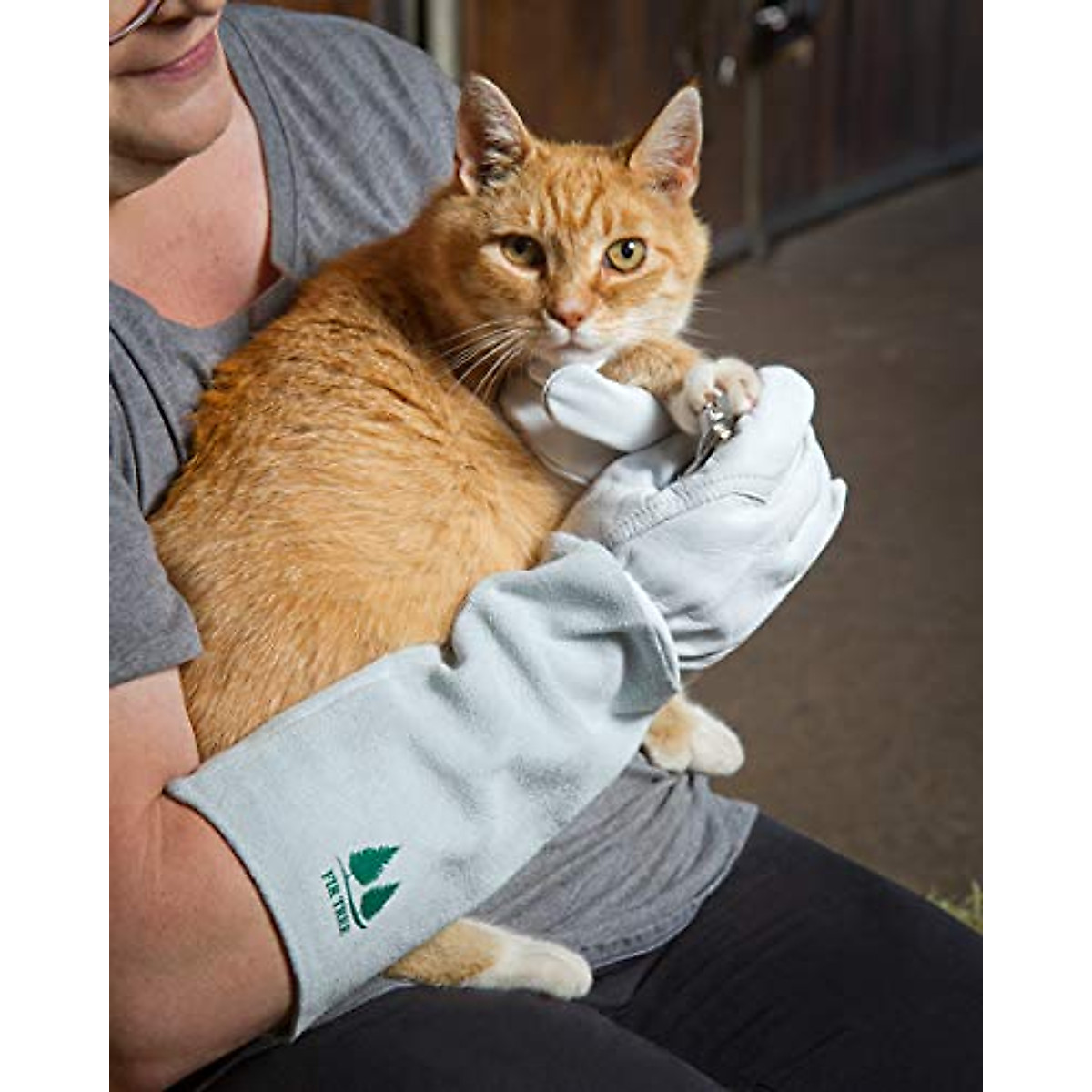 Leather Gardening Gloves by Fir Tree. Premium Goatskin Gloves With Cowhide Suede Gauntlet Sleeves. Perfect Rose Garden Gloves. Men's and Women's Sizes. M-8 (See Size Chart Photo)