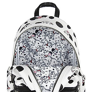 Loungefly Disney 101 Dalmatians Spots and Pups Lucky Penny Patch Allover Print Mini Backpack