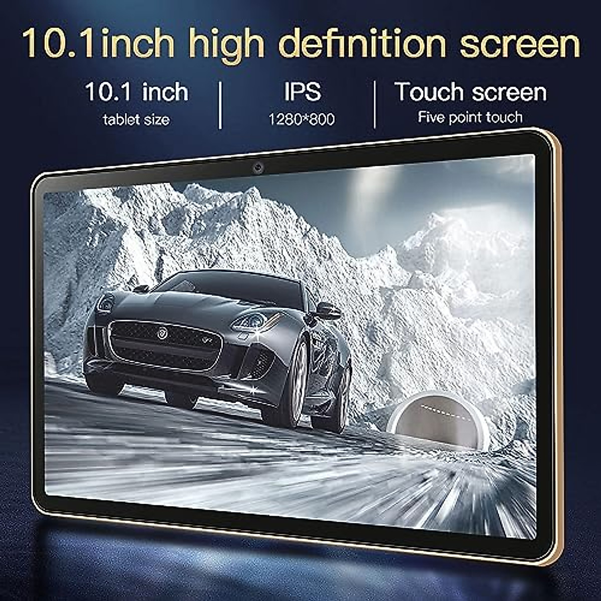 OUZRS 5G Tablets 10 Inch Android 11 GO GMS Tablets, 64GB ROM /256GB Expand, WiFi Tablet Computer, Bluetooth, 6000mAh Tablet PC, Tableta with Dual Camera -Gold