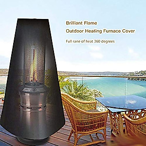 MKMKL 4Outdoor Stove Cover, Balcony Garden Stove Waterproof and Dustproof Cover, Grill Heater Cover,Black,61x122x21cm