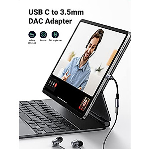 UGREEN 6FT 3.5mm Audio Cable Braided 4-Pole Aux Cord Bundle with USB C to 3.5mm Audio Adapter Braided Type C to Headphone Aux Jack Dongle Compatible with Galaxy S21