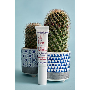 completely bare ctrl+hair+DEL Targeted Hair Removal Cream - Moisturizing Argan Oil & Aloe Vera