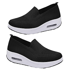 PASUKIT Orthopedic Shoes for Women | 2023 New Orthopedic Sneakers for Women | Women's Casual Walking Arch Support Shoes Black