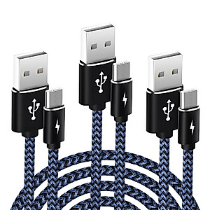 USB A to Type C Cable,Harerfong[3Pack 3ft+3ft+6ft] Fast Charging 10 Feet USB Type C Cord for Samsung Galaxy A10/A20/A51/S10/S9/S8, 10 Foot Type C Charger Premium Nylon Braided USB Cable