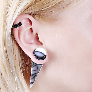 WBRWP 32pcs Ear Stretching Kit Set - Acrylic Tapers and Plugs with Double O-Ring Ear Expander Gauges Stretcher Body Piercing Jewelry Colorful 14g-0g