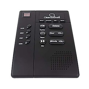 ClearSounds ANS3000 Amplified Answering Machine for Analog Telephones Landline with Up to 30dB Amplification