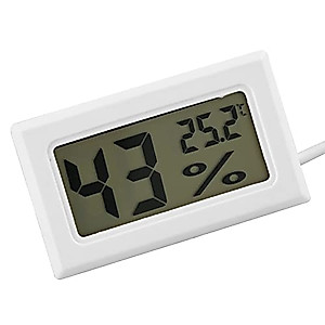 LCD Digital Temperature Humidity Display Meter with External Probe for Reptiles