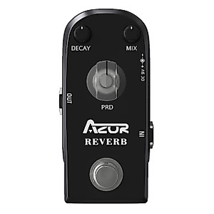 AZOR Vintage Analog Delay Guitar Effect Pedals with AP312 Digital Reverb Guitar Effect Pedal Plate Reverb Hall and Church Space