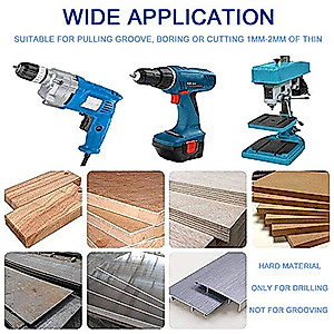 Titanium Coated HSS Twist Drill Bits - 8Pcs 3-10mm Serrated Grooving Cutting Carpenter Side Cutting Tap Spiral Saw Drill Bit Woodworking Wood Metal Plastic Hole Holesaw Tool (8)