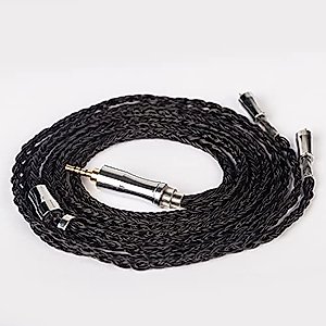 24 Core 2PIN Earphone Cable-KBEAR [Show] Upgrade Cable, 5N OFC Silver Plated Cable, IEM Detachable Cable with2.5mm Plug, Suit for AS06 AS10 ZS10 T2 PRO I3Pro Starsea Aurora Meteor (2PIN2.5, Black)