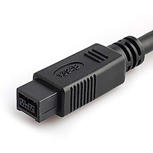 PASOW FireWire 800 to 400 9 to 6 pin Cable (9pin 6pin) 6FT, IEEE 1394 Firewire 800 9-pin/6-pin Cable 6 Feet(9 pin to 6 pin)