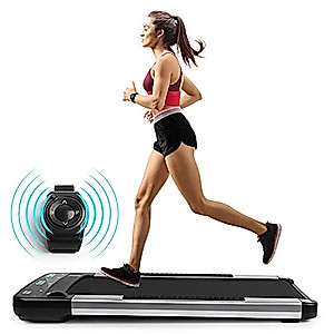 Under Desk Walking Pad, 300 lb Capacity, Installation-Free Electric Treadmills for Home, 12 Preset Programs Running Machine for Home