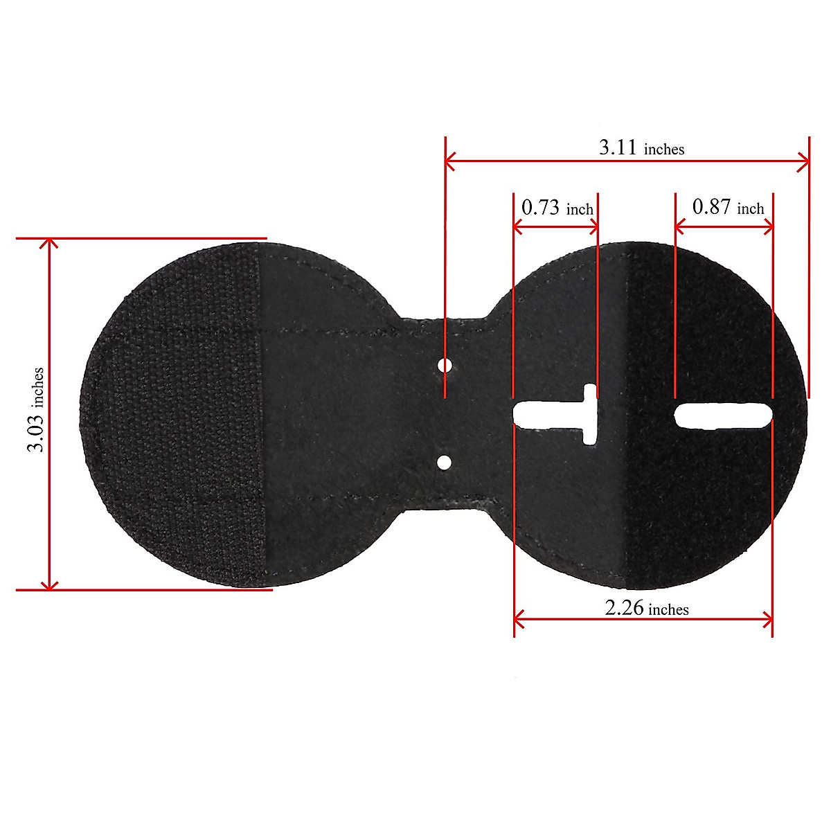 Sheriff Badge Holder, Made of Cowhide, Universal, Black, Deputy Badge Holder, Metal Clip and Chain Included