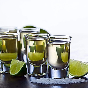 YULEER Shot Glass, 1-Ounce Whiskey Glass Set, Clear Heavy Base Shot Glasses Set of 18