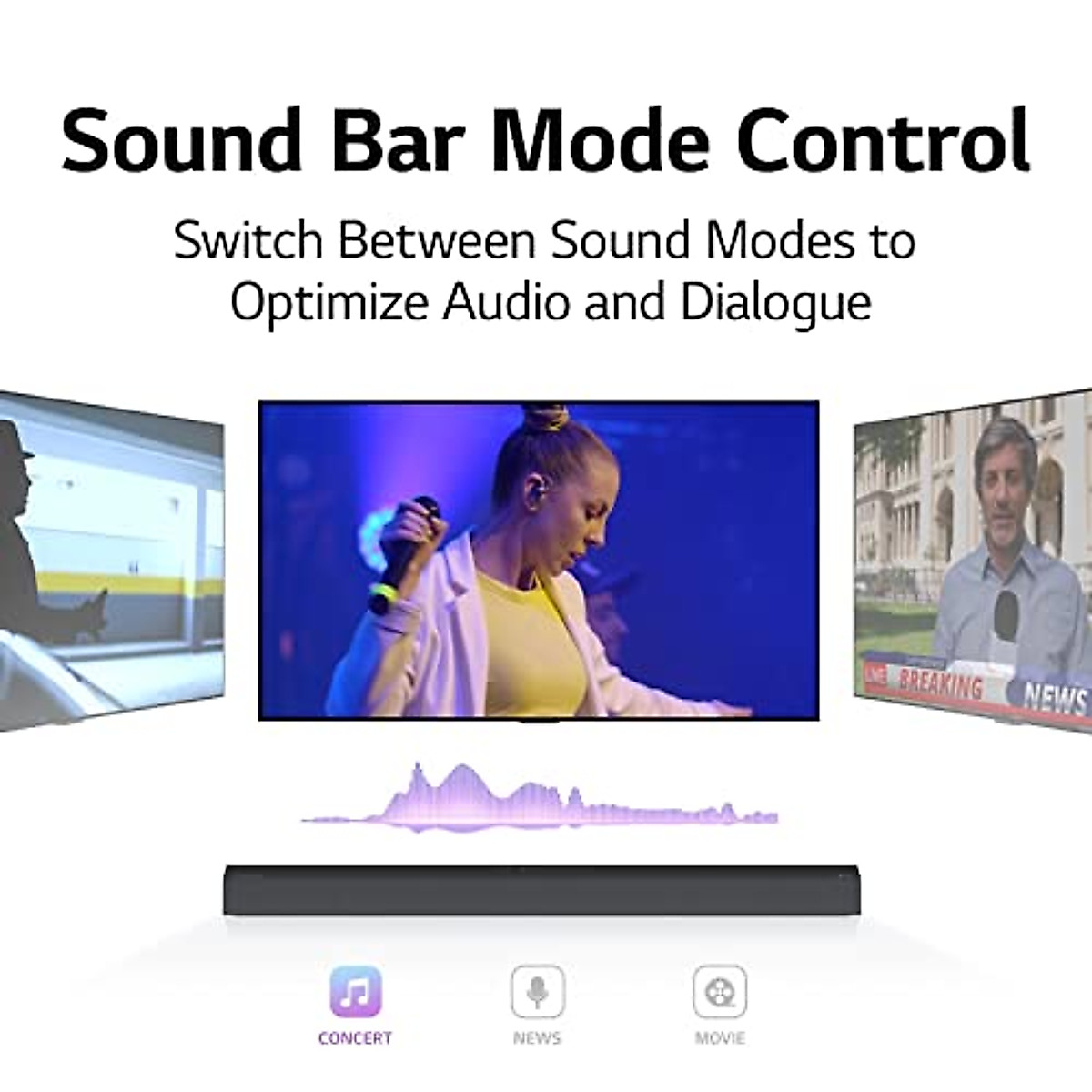 LG Sound Bar and Wireless Subwoofer S90QY - 5.1.3 Channel, 570 Watts Output, Home Theater Audio with Dolby Atmos, DTS:X, and IMAX Enhanced, Black