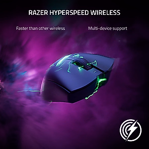 Razer DeathAdder V3 Pro Gaming Mouse: 64g Ultra Lightweight - Focus Pro 30K Optical Sensor - Fast Optical Switches Gen-3 - HyperSpeed Wireless - 5 Programmable Buttons - 90 Hr Battery - White
