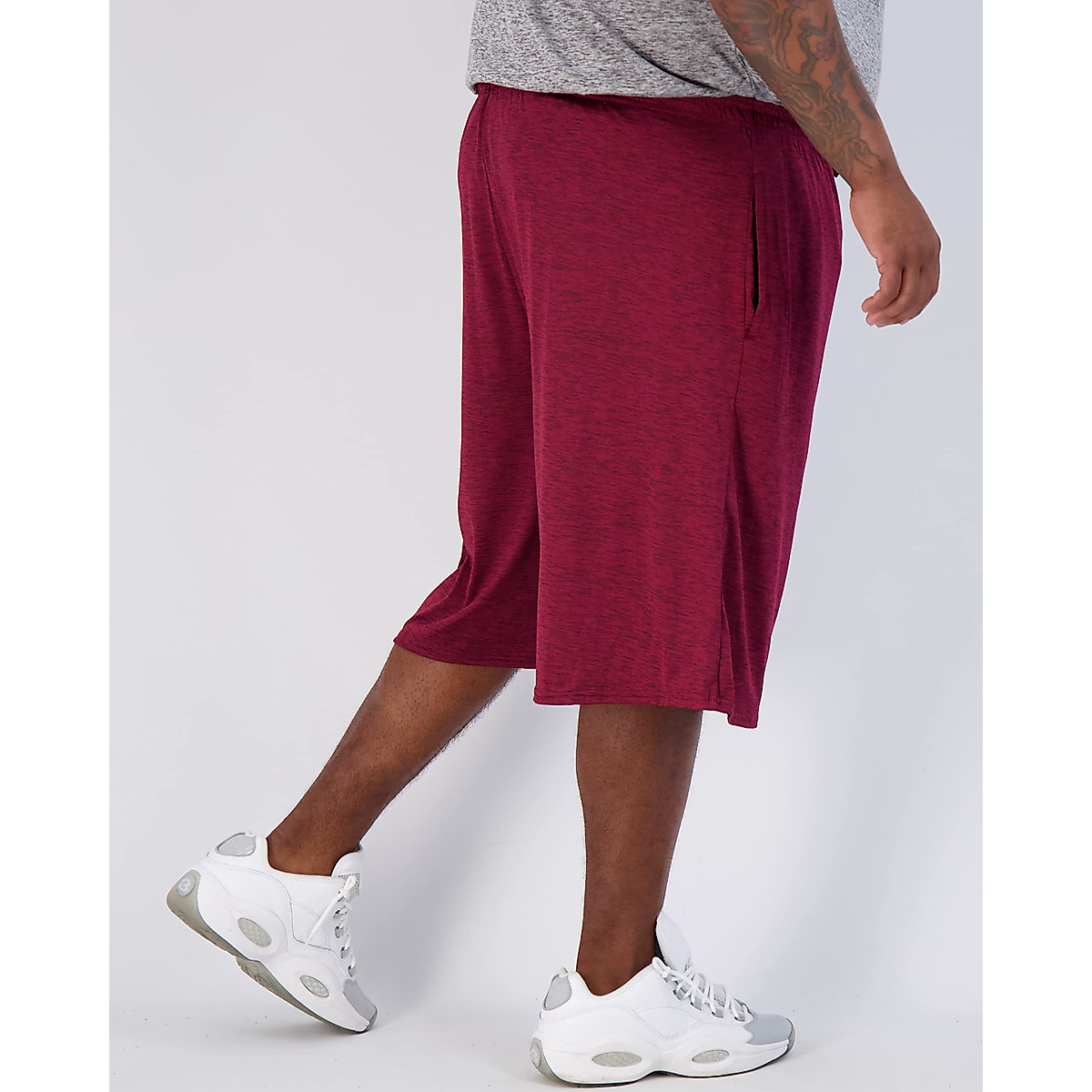 Real Essentials Men’s Big and Tall Quick Dry Fit Active Quick Dry Fit Active Athletic Workout Summer Gym Clothes Sleeping Basketball Gym Shorts Casual Lounge Elastic Running, Set 3, 4X, Pack of 3