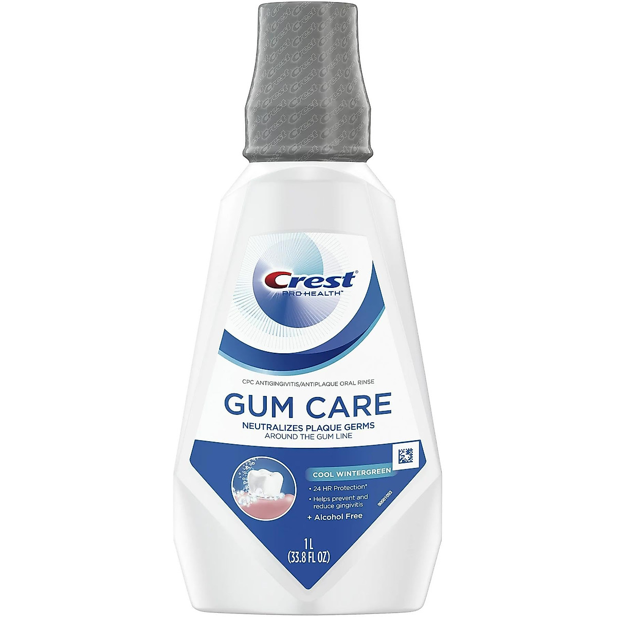 Crest Gum Care Mouthwash (Cool Wintergreen, 1 L/33.8 Fl Oz)