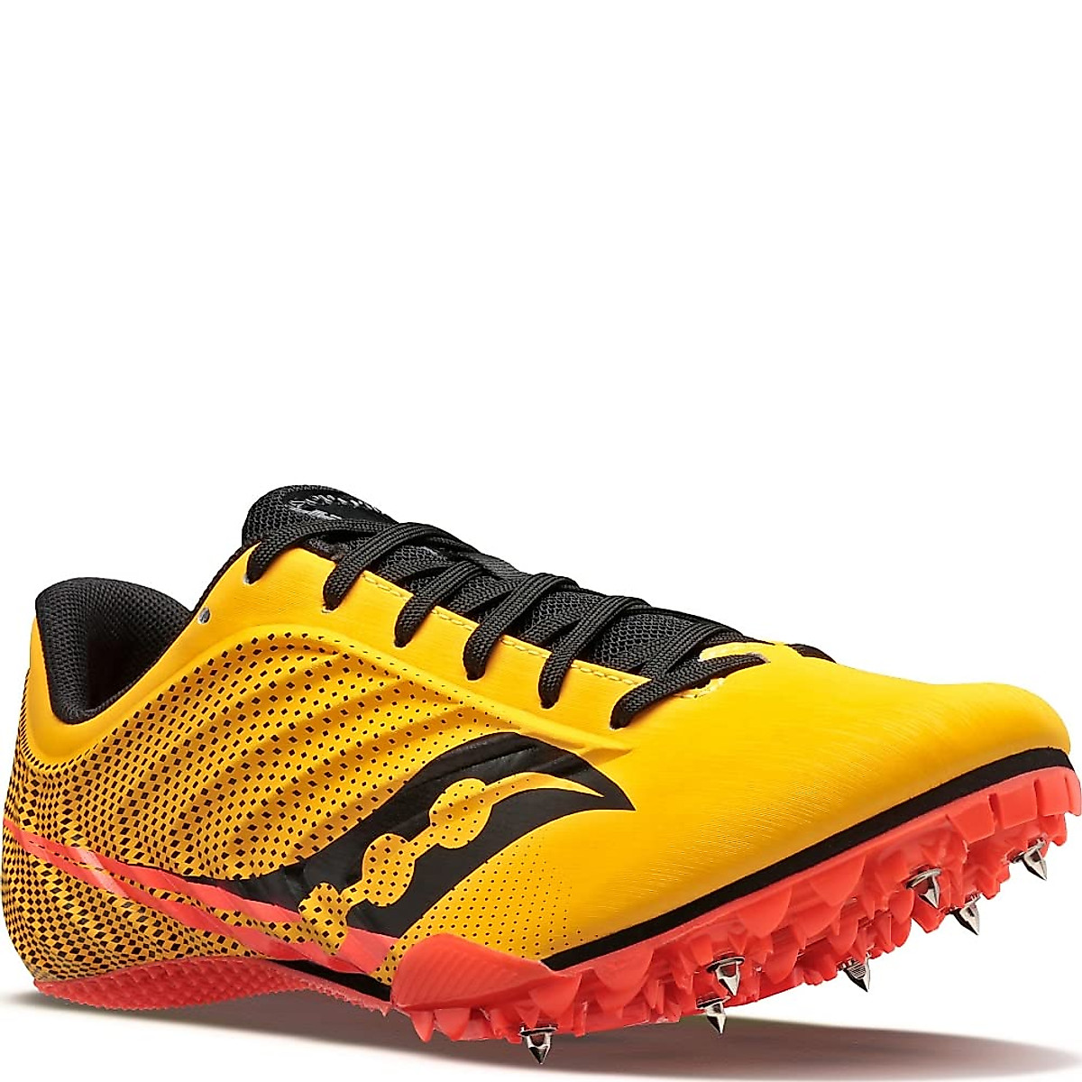 Saucony Women's Spitfire 5 Running Shoe, VIZIGOLD/VIZIRED, 10