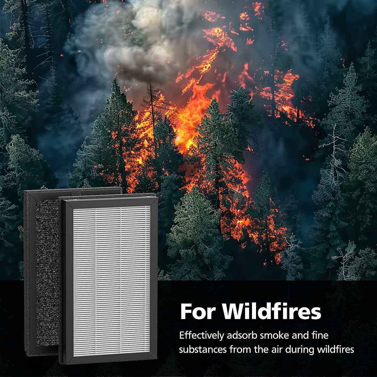 PM1240B & AP2 Air Filter Replacement Compatible with Priestley PM1240B and Airversa AP2 Purelle Air Purifier 3-Stage Powerful Filtration H13 True HEPA Filtering 99.97% Smoke, Odor, Particles, 4 Pack