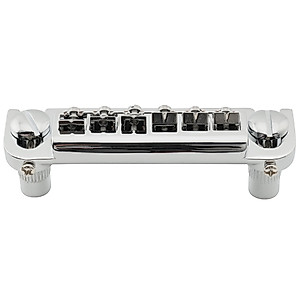 Musiclily Pro 52.5mm Adjustable Wraparound Bridge Tailpiece for Epiphone Les Paul Junior LP Style Electric Guitar, Chrome